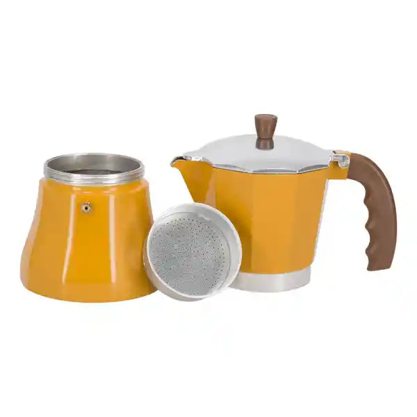 Cafetera Italiana Amarilla 350ml - Casa Ideas - Saldos A Huevo